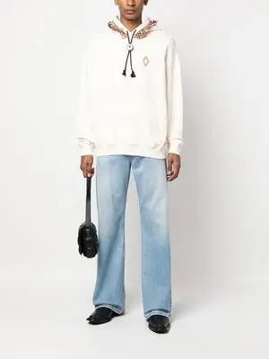 COUNTY OF MILAN Fringes Comfort Logo-print Hoodie