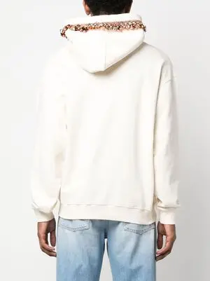 COUNTY OF MILAN Fringes Comfort Logo-print Hoodie