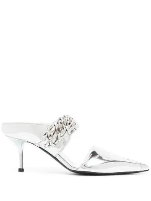 Alexander McQueen 70mm Leather Chain-link Mules
