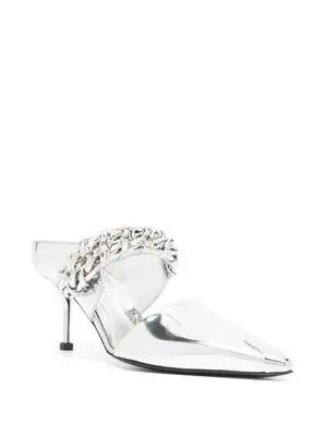 Alexander McQueen 70mm Leather Chain-link Mules
