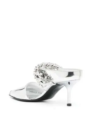 Alexander McQueen 70mm Leather Chain-link Mules