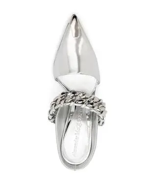 Alexander McQueen 70mm Leather Chain-link Mules