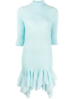 Givenchy Flounced Plissé Mini Dress