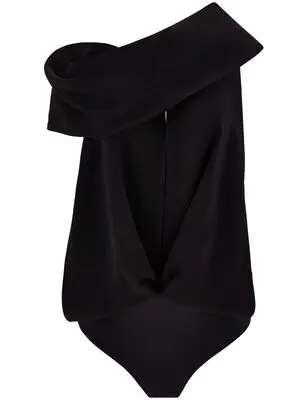 FERRAGAMO Cut-out Draped Bodysuit