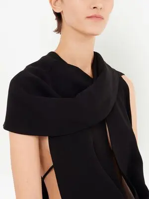 FERRAGAMO Cut-out Draped Bodysuit