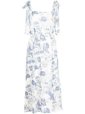REFORMATION Twilight Floral-print Midi Dress