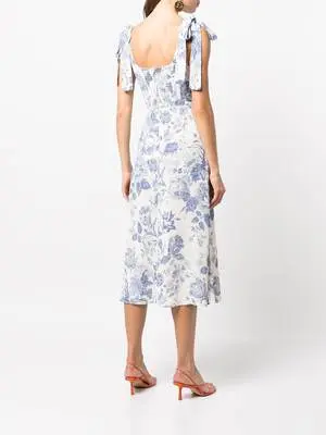 REFORMATION Twilight Floral-print Midi Dress