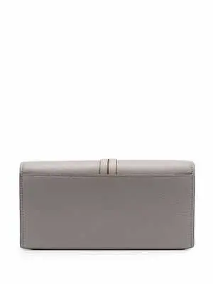Chloé Alphabet Textured-leather Wallet - Grey