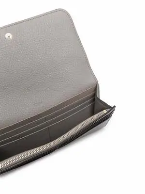 Chloé Alphabet Textured-leather Wallet - Grey