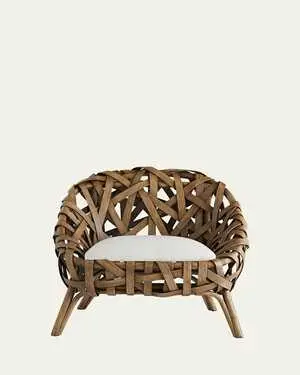 ARTERIORS Horatio Woven Rattan Chair - White
