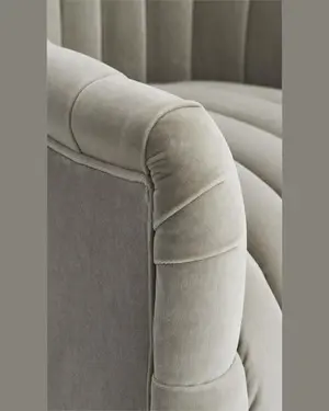 ARTERIORS Springsteen Velvet Swivel Chair - Gray