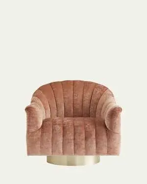 ARTERIORS Springsteen Velvet Swivel Chair - Rose