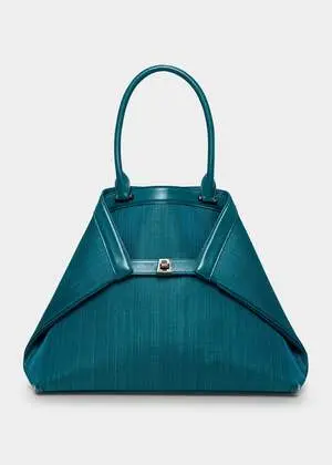 Akris Ai Medium Tote Bag 277 Deep Petrol