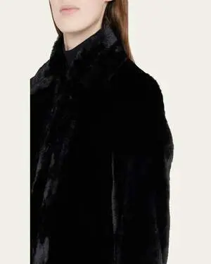 Akris Faux-fur Collared Coat