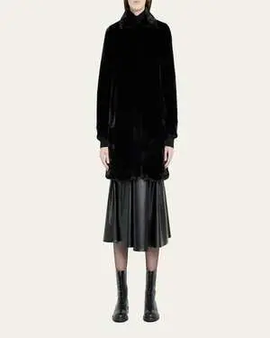 Akris Faux-fur Collared Coat