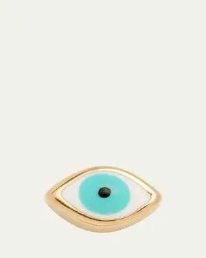 SYDNEY EVAN 14k Gold Enamel Evil Eye Stud Earring, Single - Unassigned