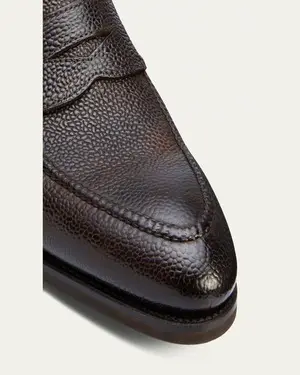 Bontoni Principe Grain Leather Loafers - Testa Di Moro