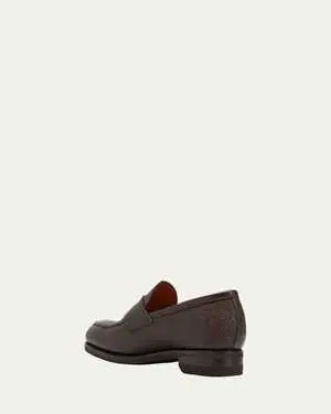 Bontoni Principe Grain Leather Loafers - Testa Di Moro