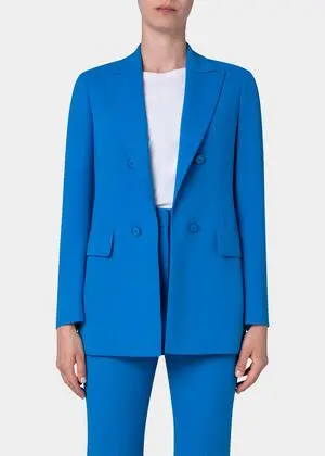 Akris Lucia Double-Breasted Blazer - Enzian