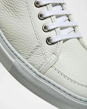 Brioni Leather Low-top Sneakers - Ivory