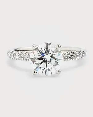 Neiman Marcus Round Lab-grown Diamond Ring - Platinum