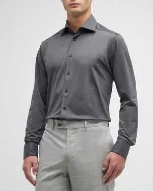 Eton Men & Apos;s Slim Fit 4-way Stretch Dress Shirt Black