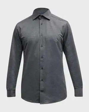 Eton Slim Fit 4-way Stretch Dress Shirt Dark Gray