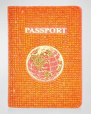 Judith Leiber Allover Crystal Passport Holder Hyacinth