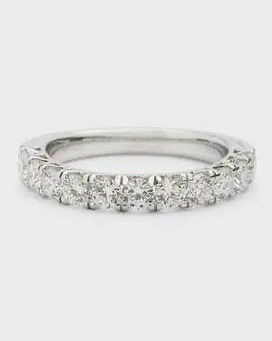 Neiman Marcus 18k White Gold Round Band Ring - Diamond