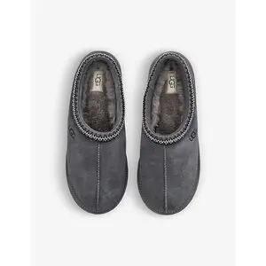 UGG Tasman Shearling-lined Suede Slippers - Grey/dark