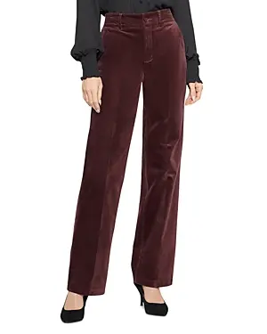 NYDJ Velvet Straight Leg Pants - Eggplant
