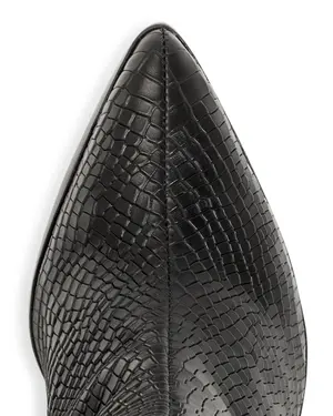 Schutz Maryana Croc-embossed Tall Boots