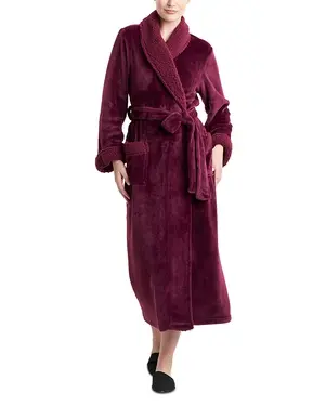 Natori Long Plush Robe - Cherry Lacquer