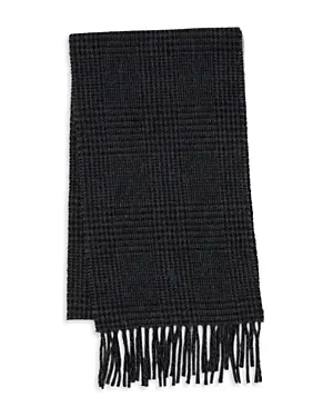 Polo Ralph Lauren Wool Blend Reversible Scarf Black Charcoal