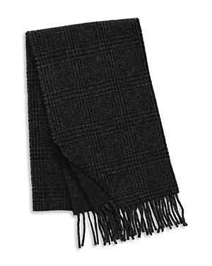 Polo Ralph Lauren Wool Blend Reversible Scarf Charcoal