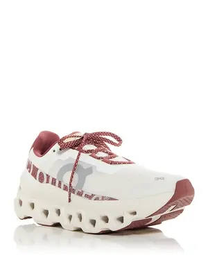 On Cloudmonster Road Running Sneakers Ivory Ruby