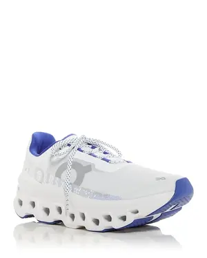On Cloudmonster Road Running Sneakers White/indigo