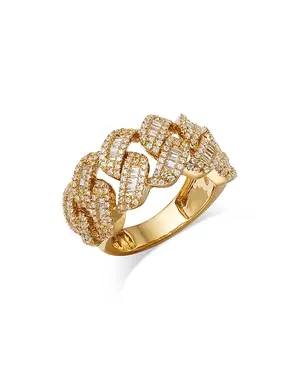 Bloomingdale'S Diamond Pave Link Ring - Gold
