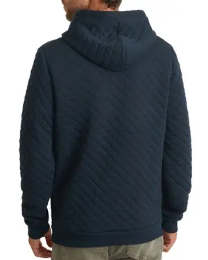 Marine Layer Quilted Full Zip Hoodie - Navy