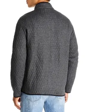 Marine Layer Corbet Reversible Quilted Pullover - Charcoal