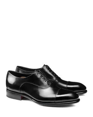 Santoni Carter Cap Toe Oxford - Black