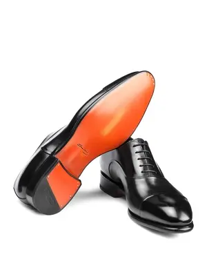 Santoni Carter Cap Toe Oxford - Black