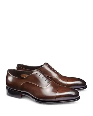 Santoni Carter Cap Toe Oxford - Dark Brown