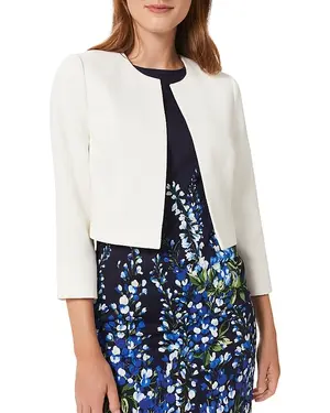 HOBBS LONDON Elize Cropped Jacket - Ivory