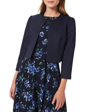 HOBBS LONDON Elize Cropped Jacket - Midnight Navy
