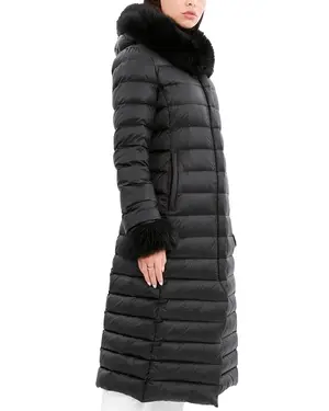 Dawn Levy Lexie Shearling Trim Puffer Coat