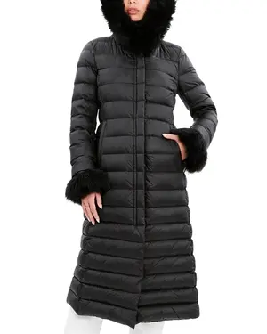 Dawn Levy Lexie Shearling Trim Puffer Coat
