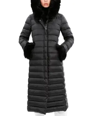Dawn Levy Lexie Shearling Trim Puffer Coat