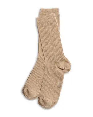 STEMS Ingrid & Isabel Rib Knit Crew Socks - Beige
