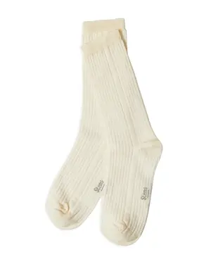 STEMS Ingrid & Isabel Rib Knit Crew Socks - Ivory